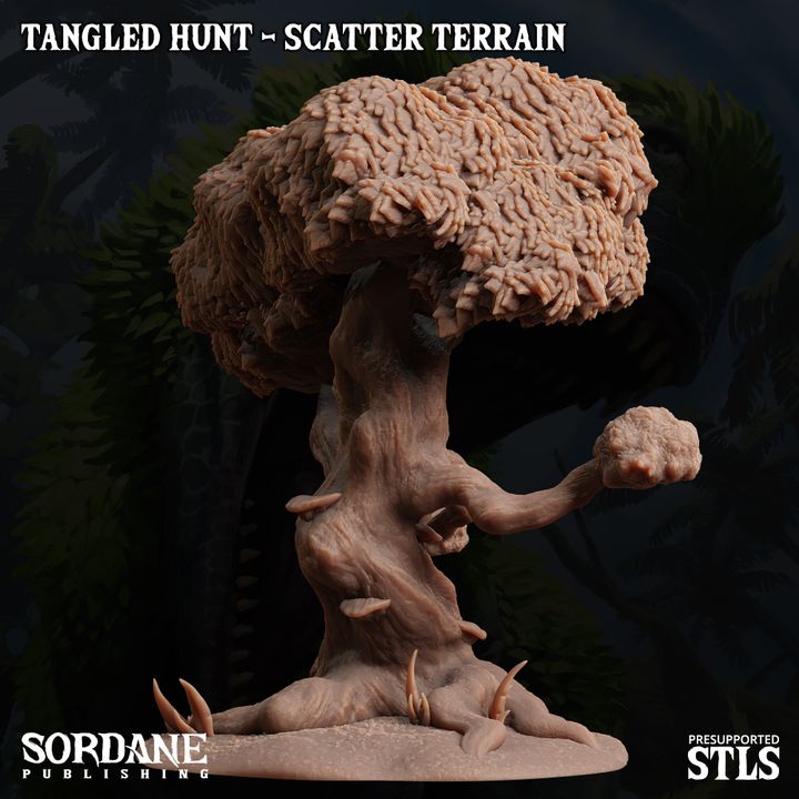 3D Printable Tangled Hunt Scatter Terrain by Sordane Publishing
