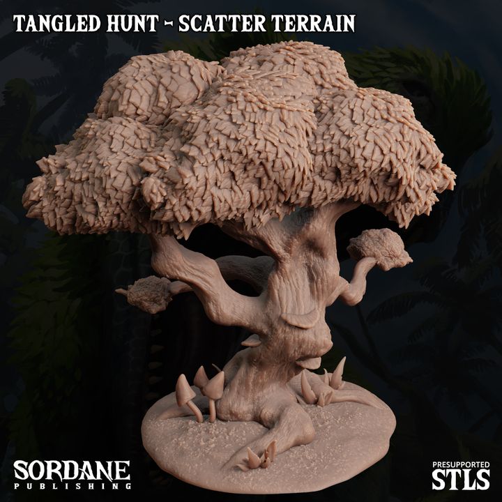 3D Printable Tangled Hunt Scatter Terrain by Sordane Publishing