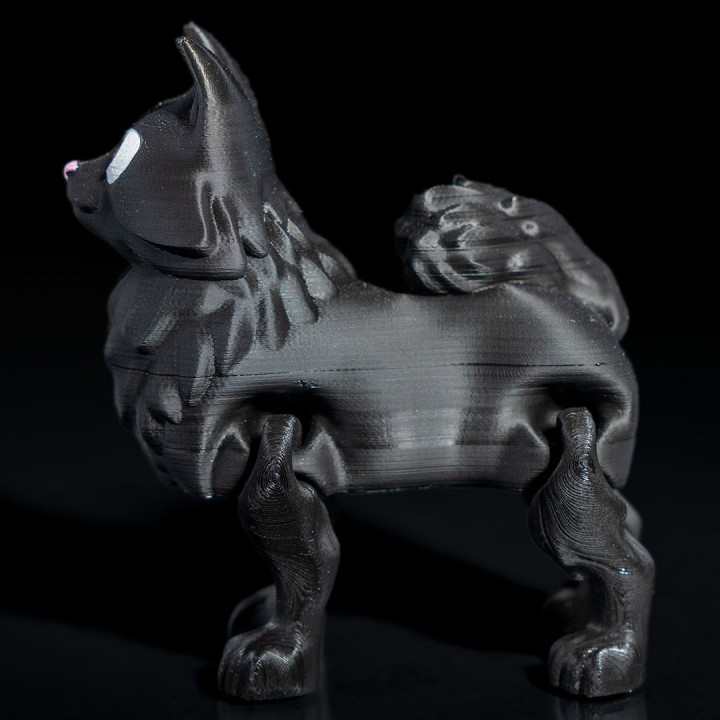 3D Printable Articulated Fluffy Kitten by Stlflix