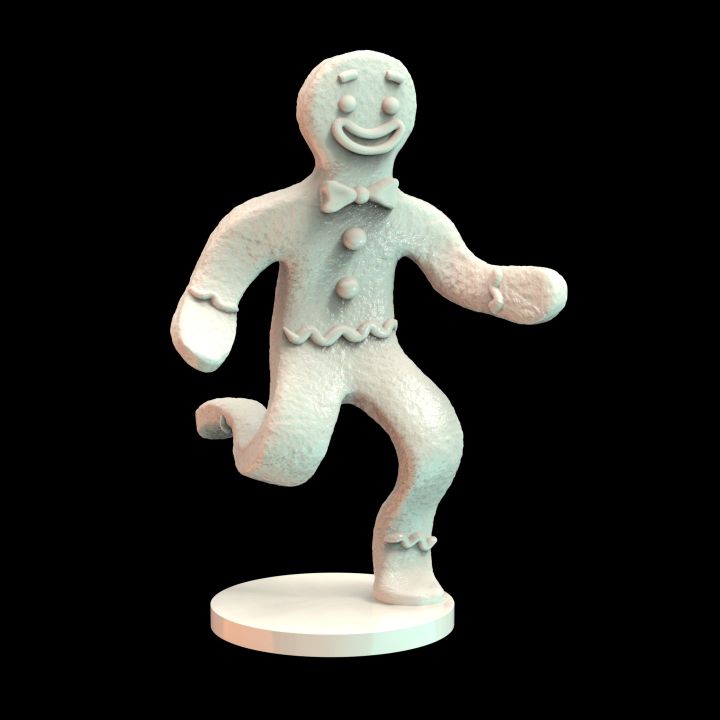 3D Printable Gingerbread Man by Gametee 3d Miniatures