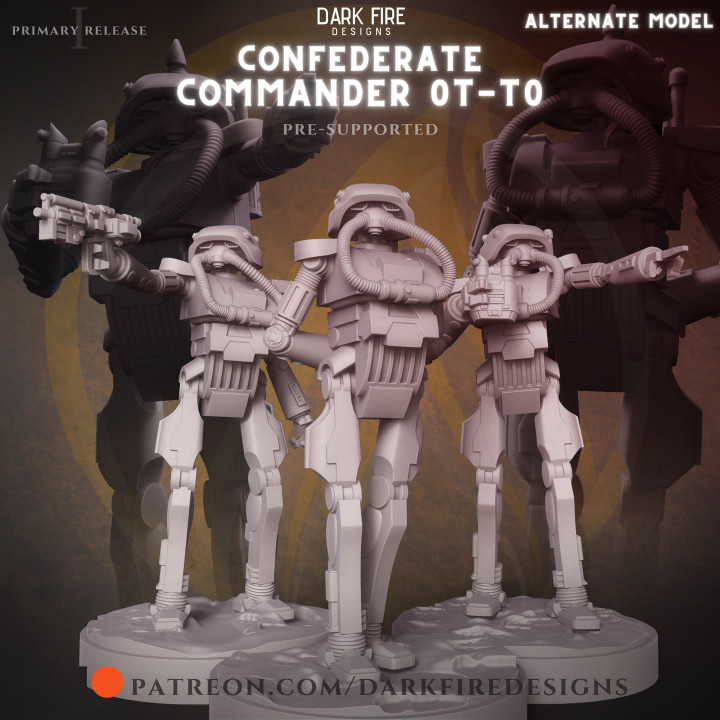 3D Printable Confederate Commander - 0T-T0 by Dark Fire Designs