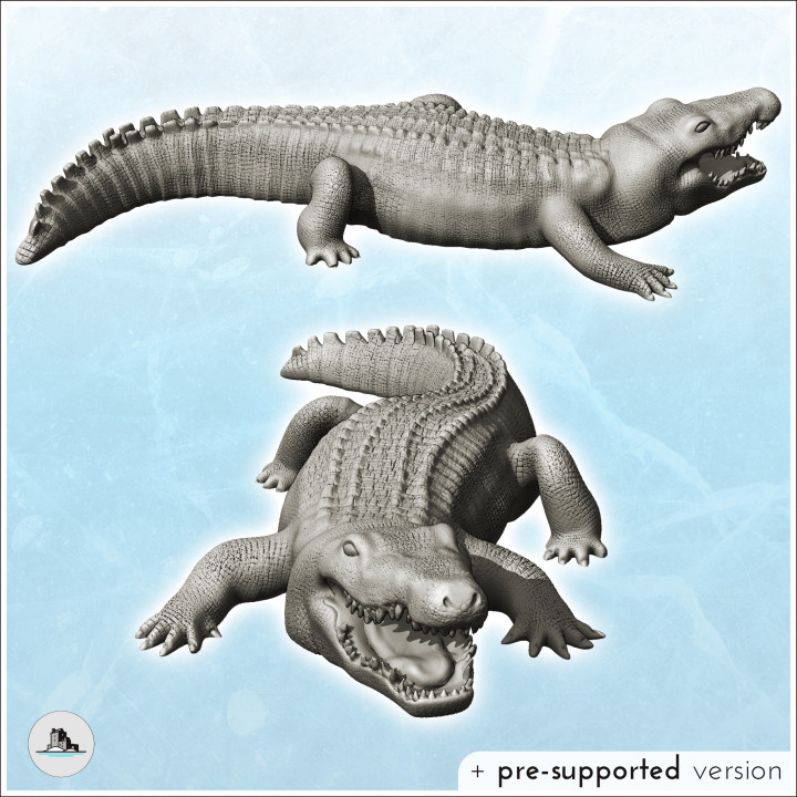 3D Printable Alligator with open mouth (5) - Animal Savage Nature ...