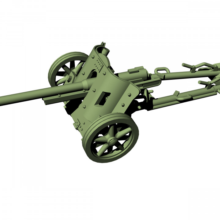 3D Printable Cannone 75/39 medium anti-tank gun (Italy, WW2) by Wargame3d