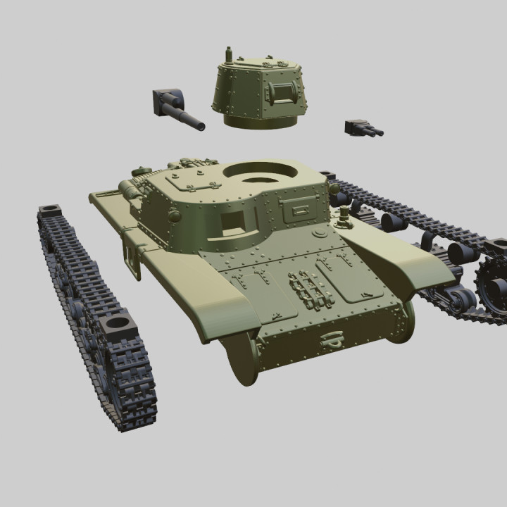3D Printable Carro Armato M11/39 (Italy, medium tank, WW2) by Wargame3d