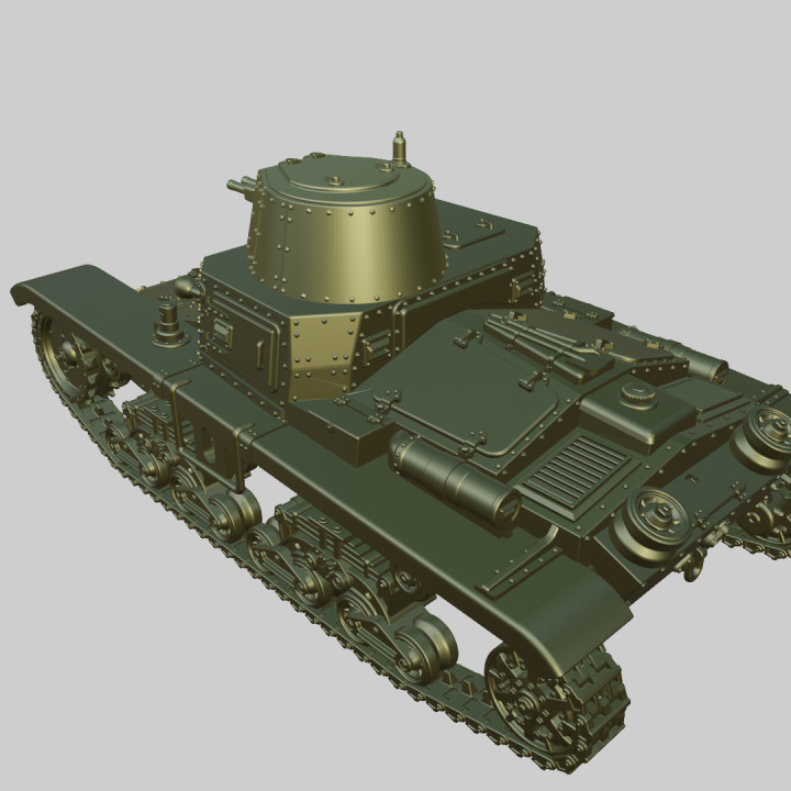 3D Printable Carro Armato M11/39 (Italy, medium tank, WW2) by Wargame3d