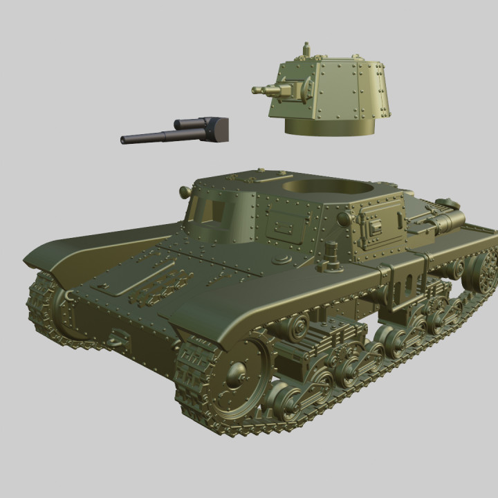3D Printable Carro Armato M11/39 (Italy, medium tank, WW2) by Wargame3d