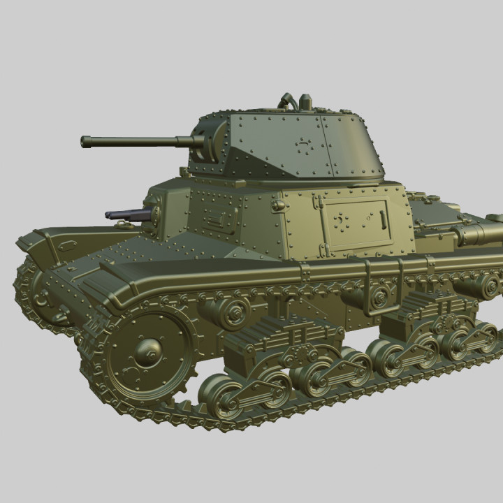 3D Printable Carro Armato M14/41 (Italy, medium tank, WW2) by Wargame3d