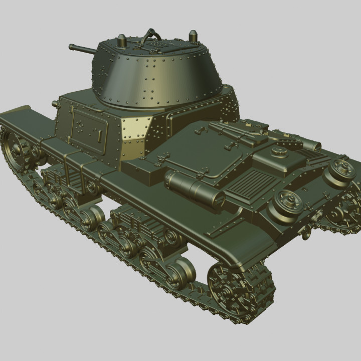 3D Printable Carro Armato M14/41 (Italy, medium tank, WW2) by Wargame3d