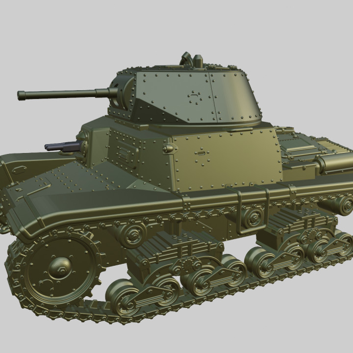 3D Printable Carro Armato M15/42 (Italy, medium tank, WW2) by Wargame3d