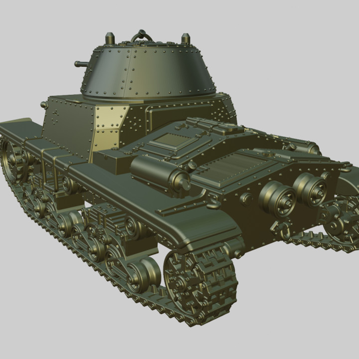 3D Printable Carro Armato M15/42 (Italy, medium tank, WW2) by Wargame3d