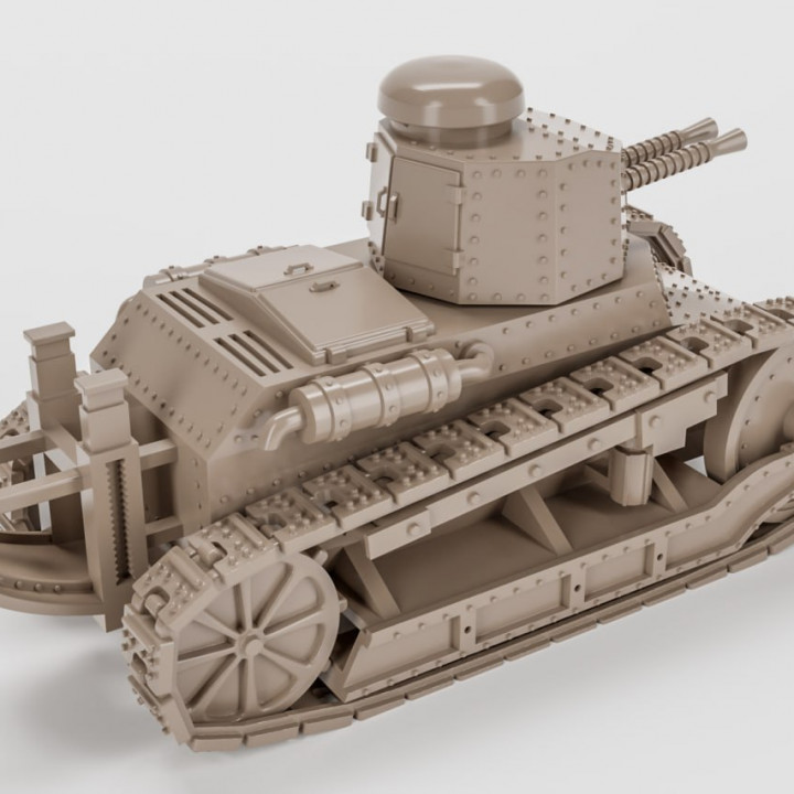 3D Printable FIAT 3000 (Italy, light tank, 1920-1943) by Wargame3d