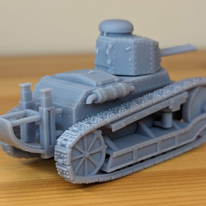 3D Printable FIAT 3000 (Italy, light tank, 1920-1943) by Wargame3d