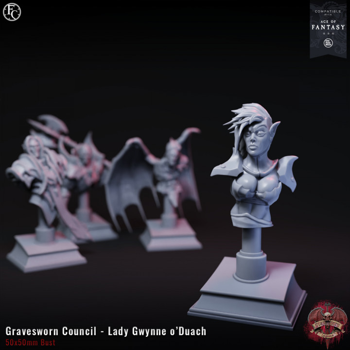 3D Printable Gravesworn Council Busts by Fleshcraft Studio