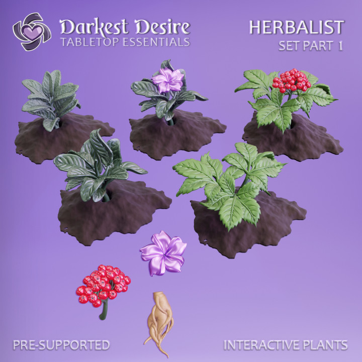 3D Printable Healing Plants - Interactive! by Darkest Desire