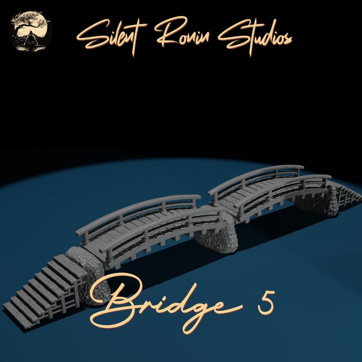 3D Printable Bridge Japanese Modular Wooden #5 by Silent Ronin Studios