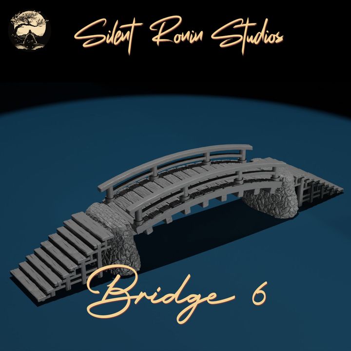 3D Printable Bridge Japanese Modular Wooden #6 by Silent Ronin Studios