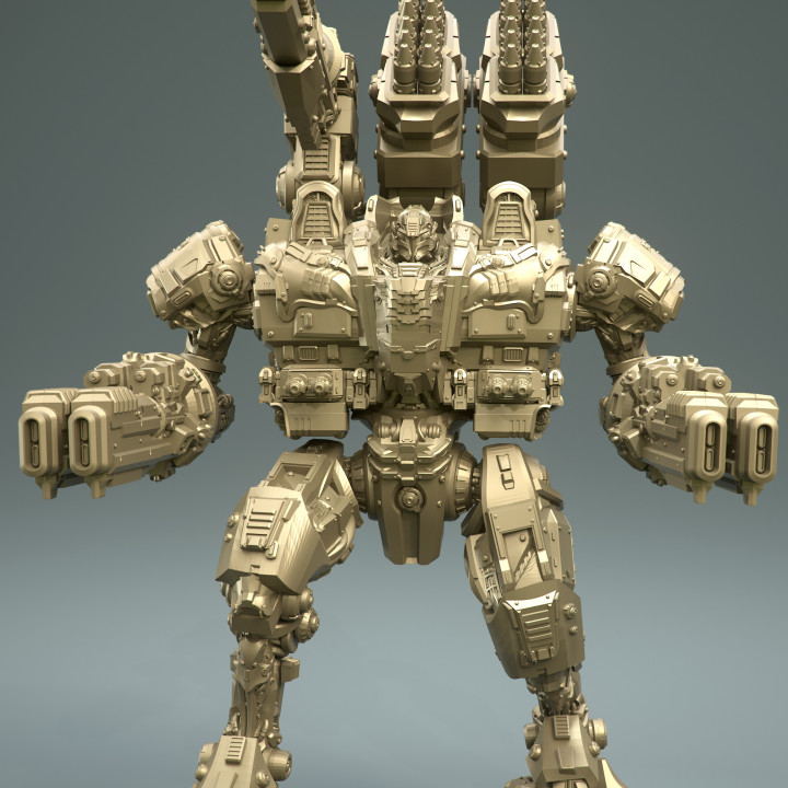 3D Printable Heavy Weapons Mech by 3DArtGuy