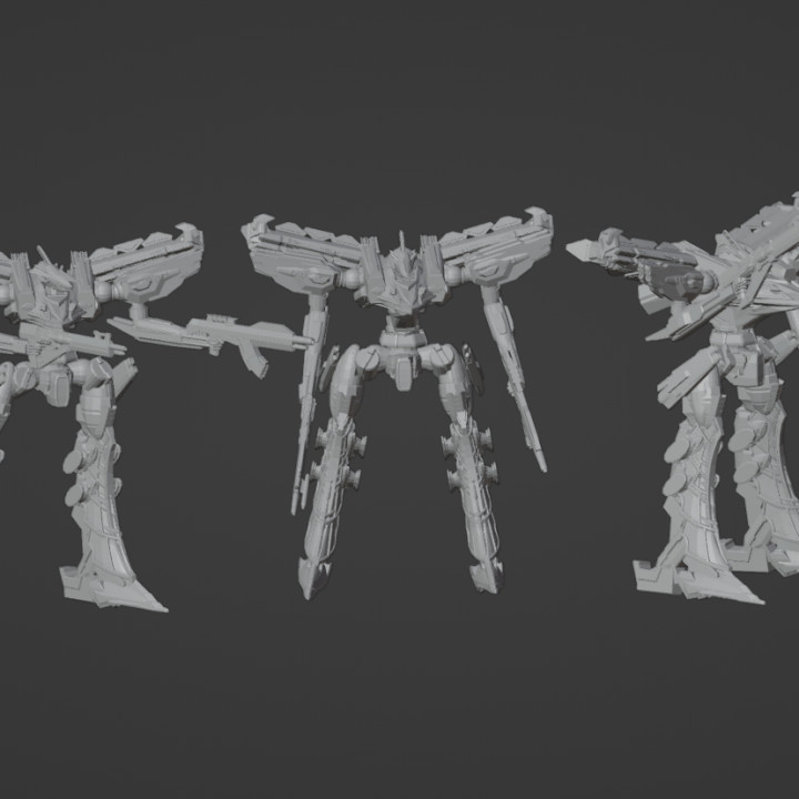 3D Printable Snow Strike Mech by Raven Ark Minatures
