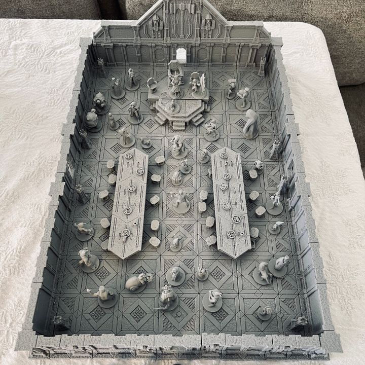 3D Print of Dwarven Throne Room Bundle - modular OpenLOCK Terrain by ...