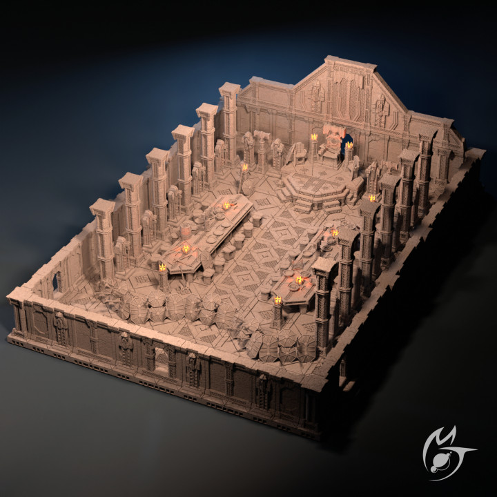 3D Printable Dwarven Throne Room Bundle - modular OpenLOCK Terrain by ...
