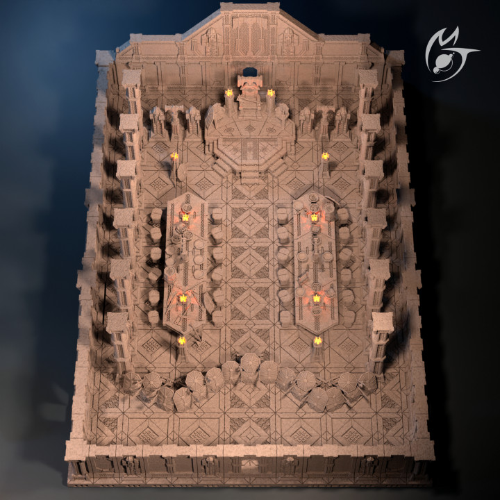 3D Printable Dwarven Throne Room Bundle - modular OpenLOCK Terrain by ...