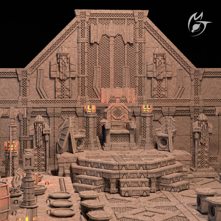 3D Printable Dwarven Throne Room Bundle - modular OpenLOCK Terrain by ...