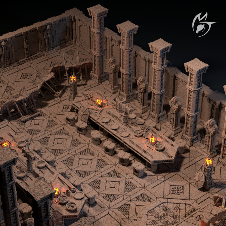 3D Printable Dwarven Throne Room Bundle - modular OpenLOCK Terrain by ...