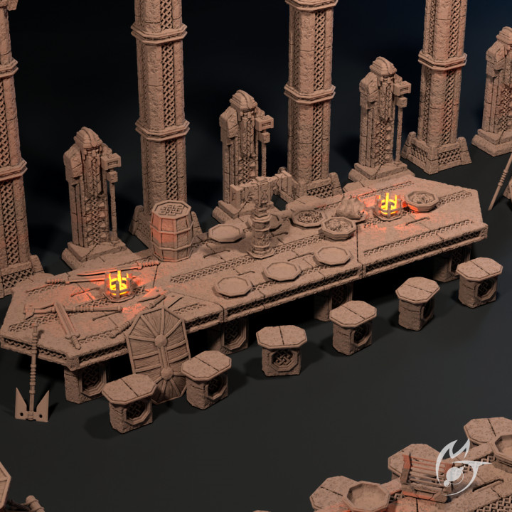 3D Printable Dwarven Throne Room Bundle - modular OpenLOCK Terrain by ...