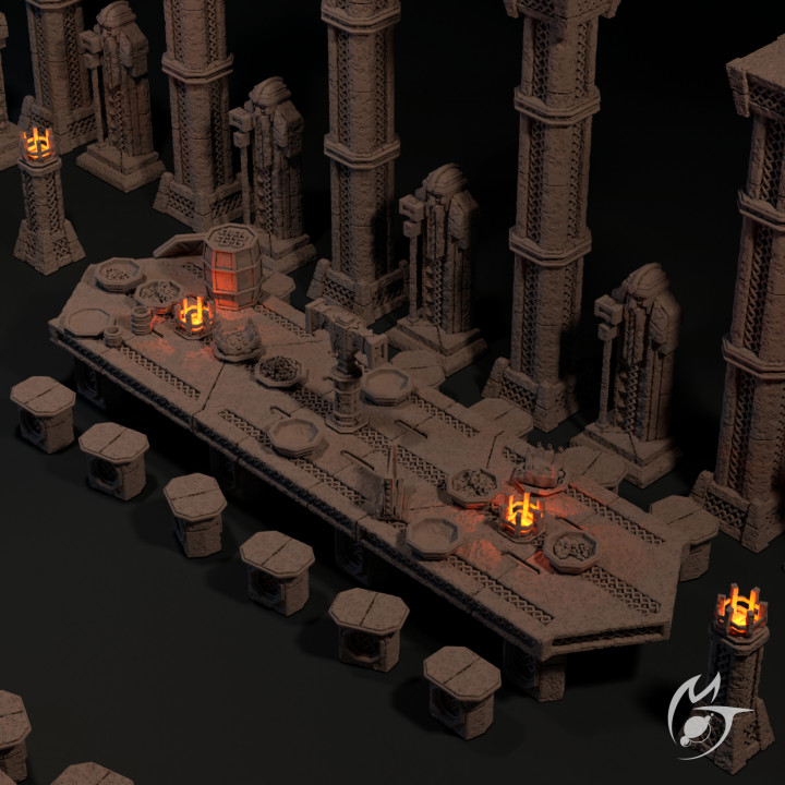 3D Printable Dwarven Throne Room Bundle - modular OpenLOCK Terrain by ...