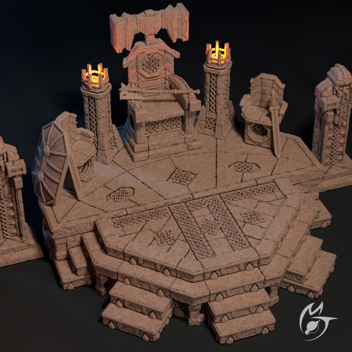3D Printable Dwarven Throne Room Bundle - modular OpenLOCK Terrain by ...