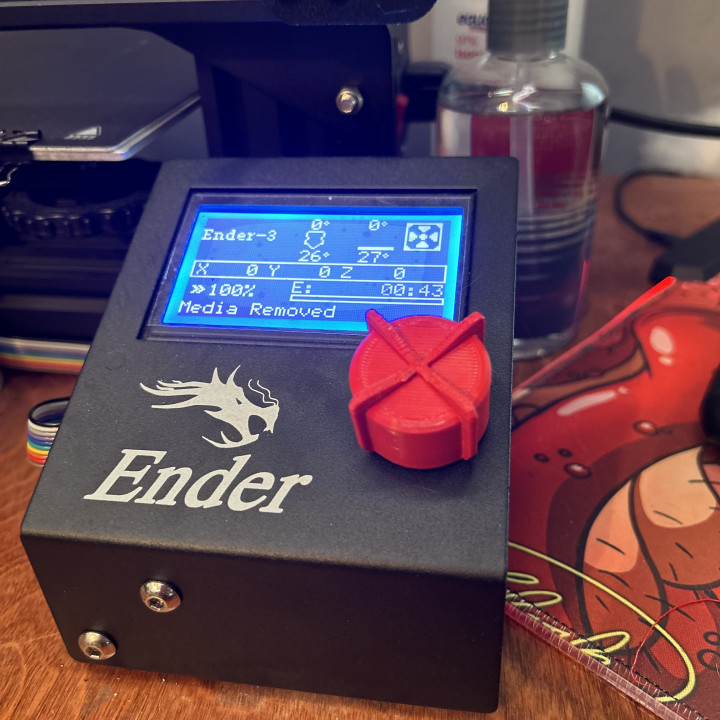 3D Printable Ender knob cover by Ethan M Merrick