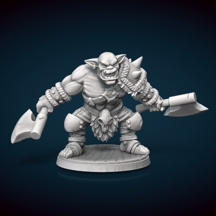 3D Printable Orc Barbarian Miniature by Stonehaven Miniatures