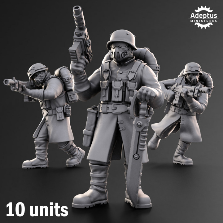 3D Printable Iron Squad. Imperial Guard by Adeptus Miniatures