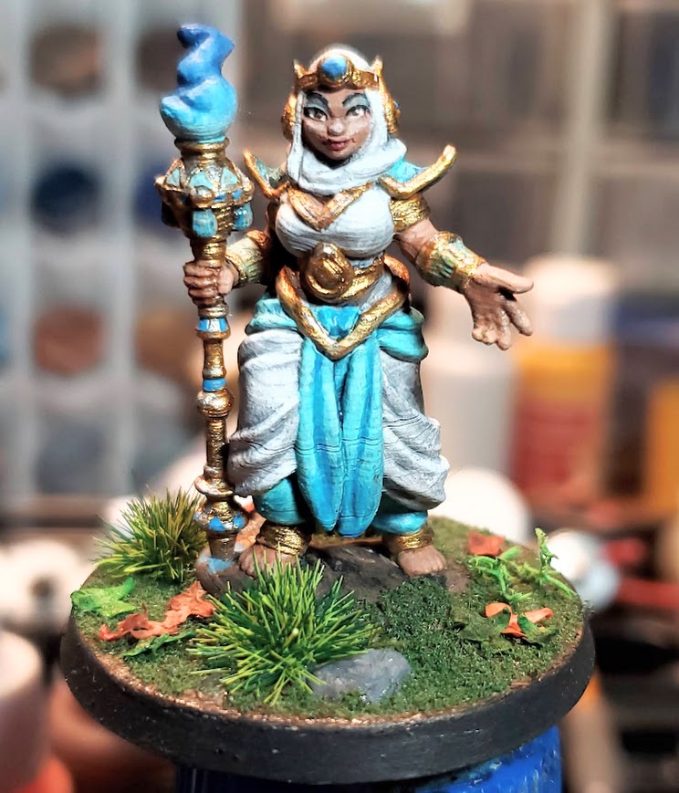 3D Printable Female Cleric - Nahla the Cleric Genasi ( Water Genasi ...