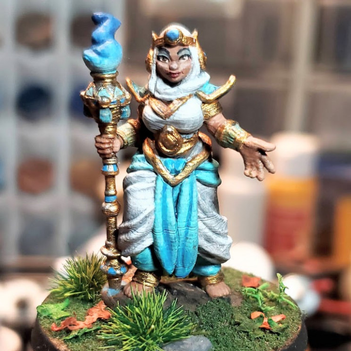 3D Print of Female Cleric - Nahla the Cleric Genasi ( Water Genasi ...