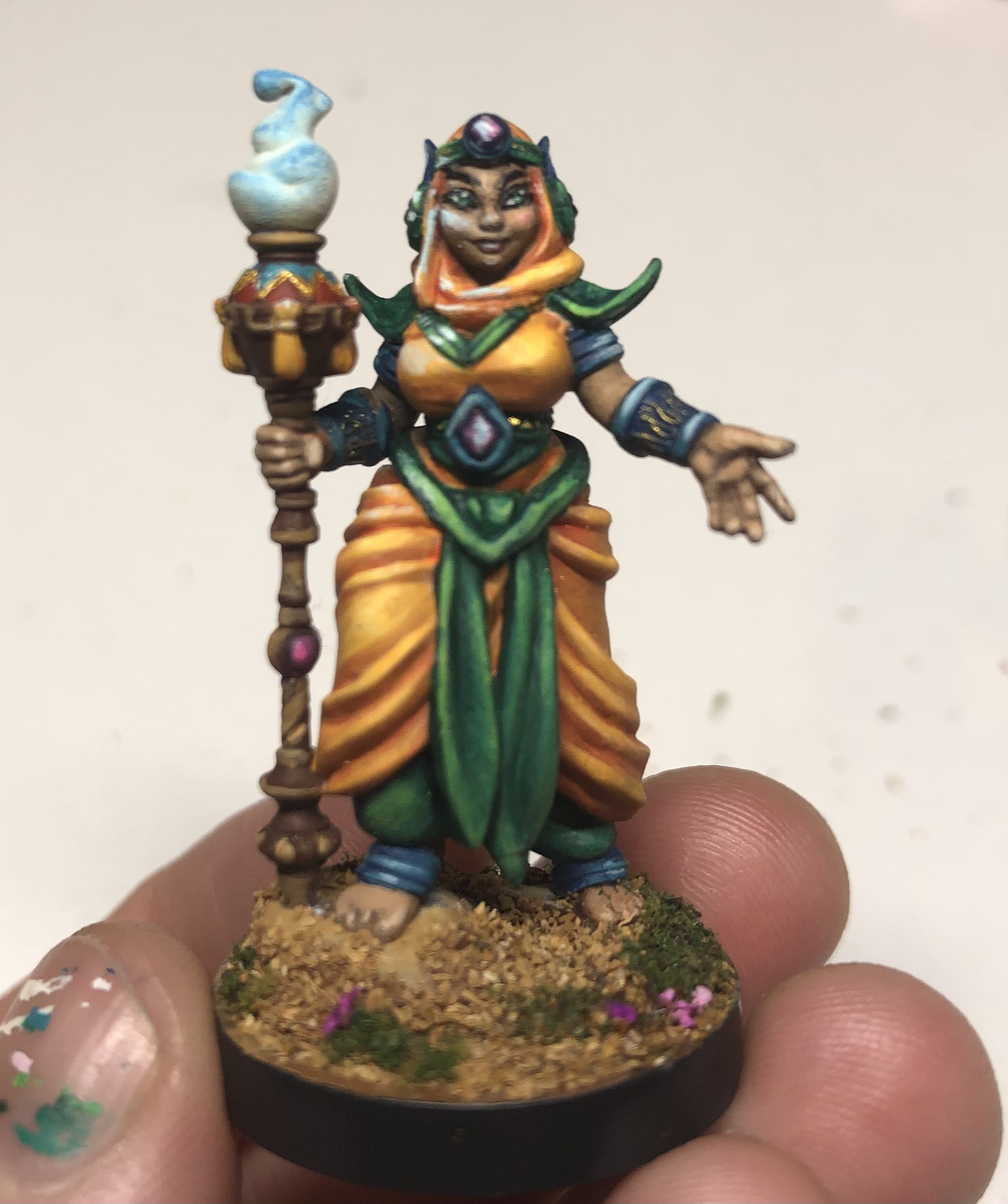 3D Printable Female Cleric - Nahla the Cleric Genasi ( Water Genasi ...