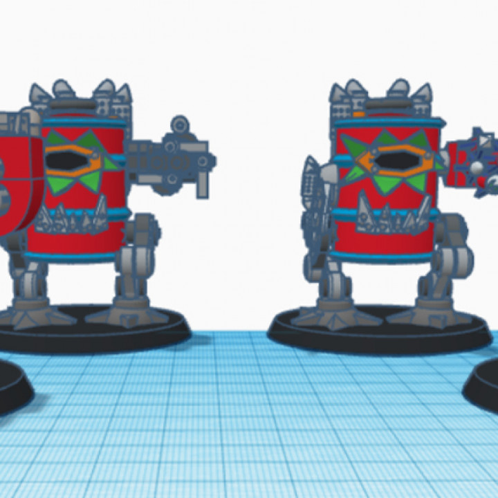 3D Printable scrap oil drum robots by Luis Enrique Galicia