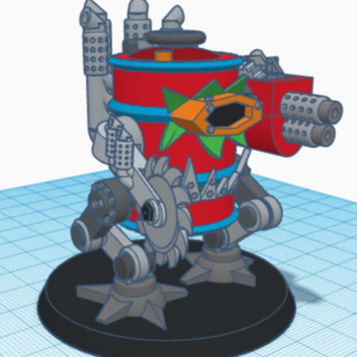 3D Printable scrap oil drum robots by Luis Enrique Galicia