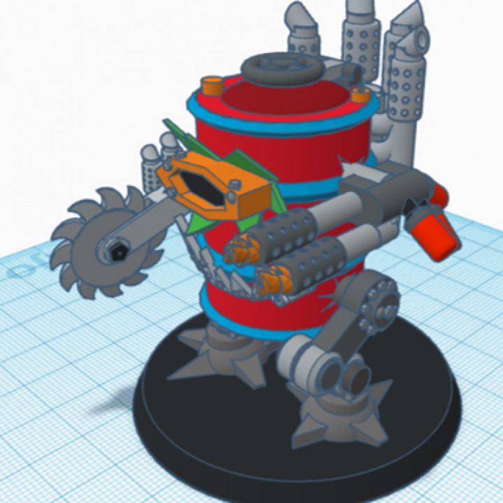 3D Printable scrap oil drum robots by Luis Enrique Galicia