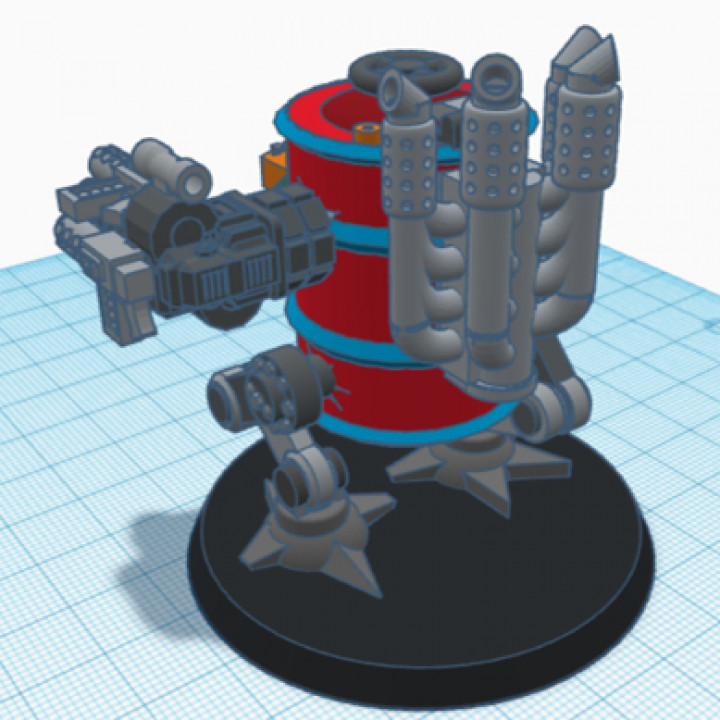 3D Printable scrap oil drum robots by Luis Enrique Galicia