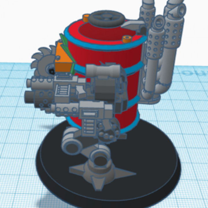 3D Printable scrap oil drum robots by Luis Enrique Galicia