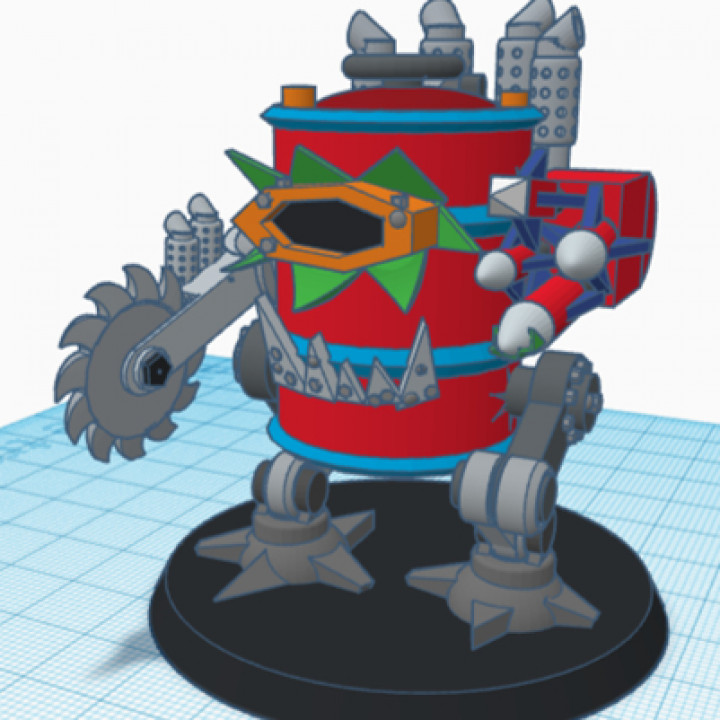 3D Printable scrap oil drum robots by Luis Enrique Galicia