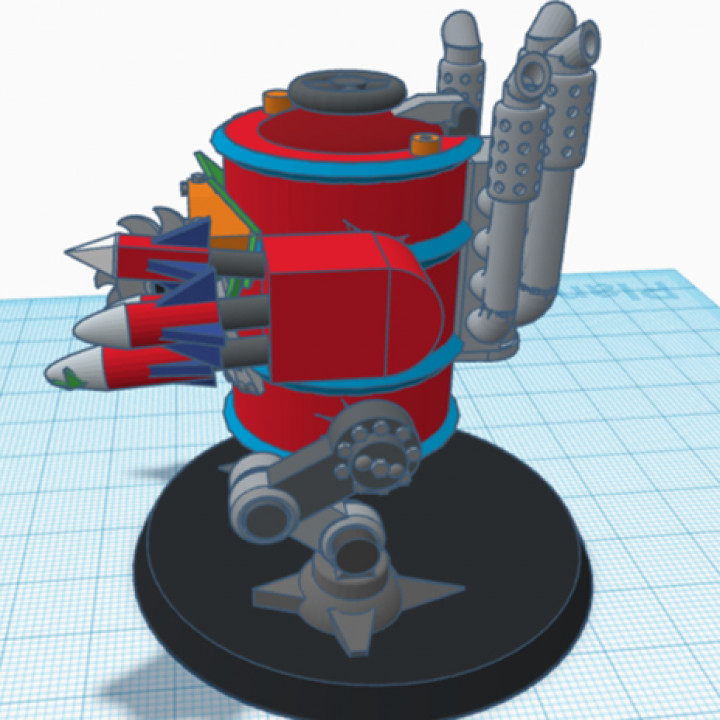 3D Printable scrap oil drum robots by Luis Enrique Galicia