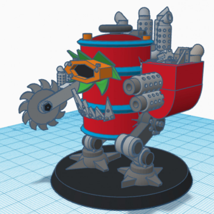 3D Printable scrap oil drum robots by Luis Enrique Galicia