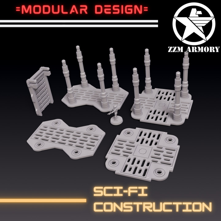 3D Printable SCI-FI CONSTRUCTION by ZZM ARMORY