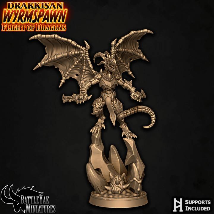 3D Printable Drachon Harbinger 4-Pack A by Battle Yak Miniatures