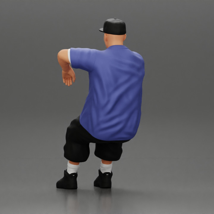 3D Printable gangster homie in cap with arm on window driving the car ...