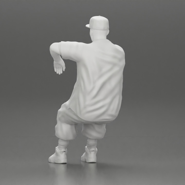 3D Printable gangster homie in cap with arm on window driving the car ...