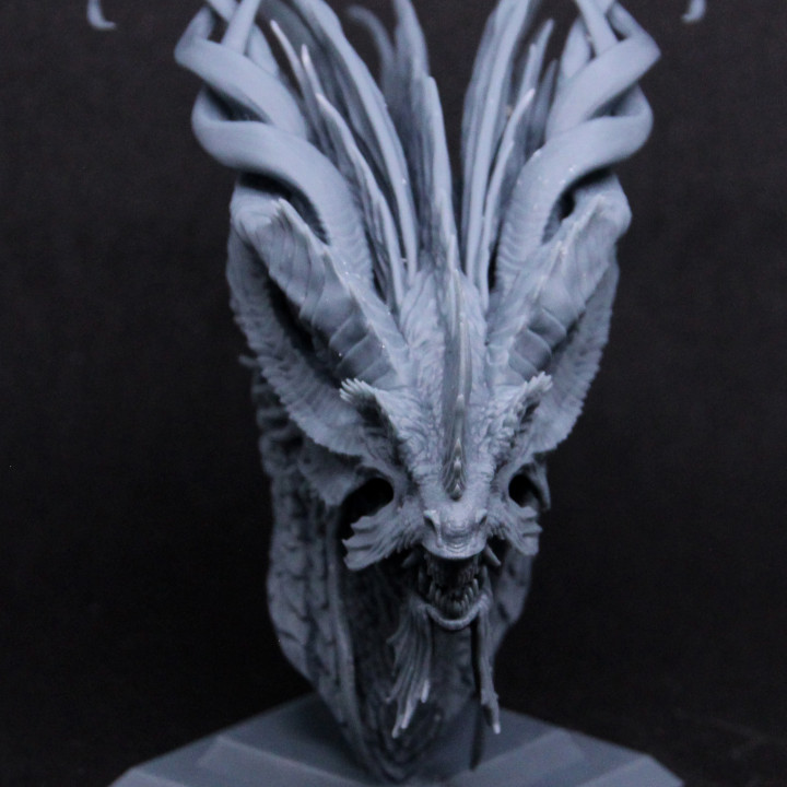 3D Printable Green Dragon Bust - Collaboration with Allison Theus ...