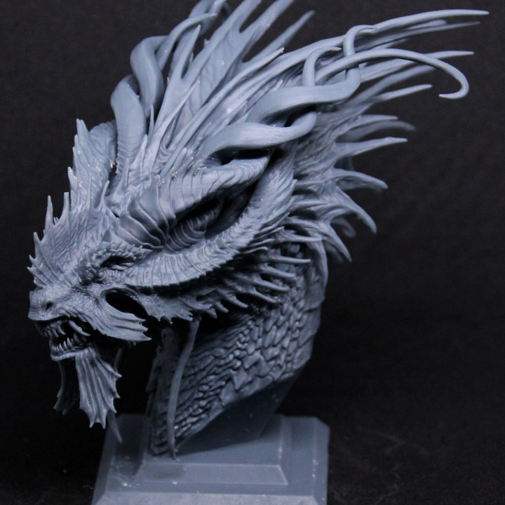 3D Printable Green Dragon Bust - Collaboration with Allison Theus ...